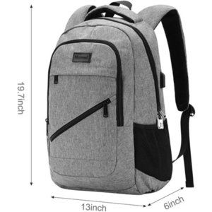 Bags | Anti Theft Backpack With Usb Charging Port Gray | Poshmark